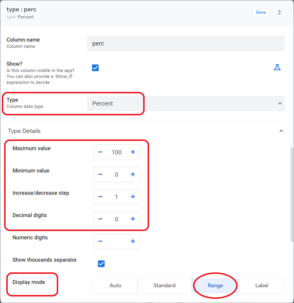 パーセントと進捗表示（Percent、Progress） - AppSheetMemo