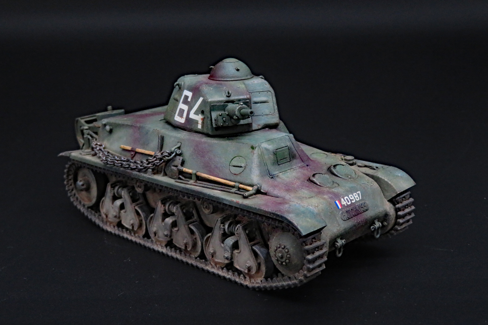フランス軽戦車H39 #9 完成 - はじめの戦車模型づくり