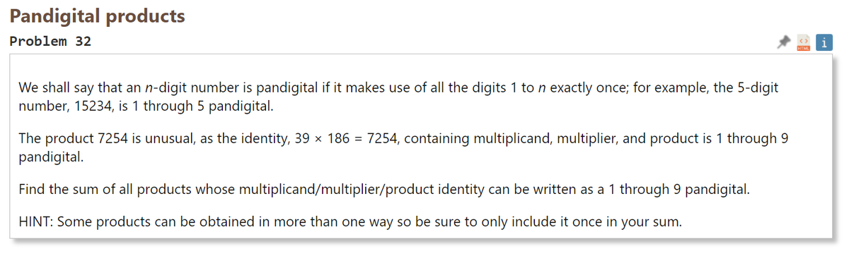 Project Euler -Problem 31~40- - プログラミングの備忘録