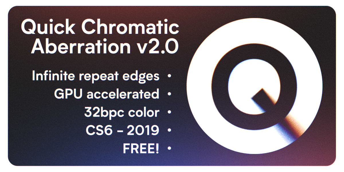【無料プラグイン】色収差エフェクトを簡単に追加できる「QUICK CHROMATIC ABERRATION 2」 for After Effects - eizo.help