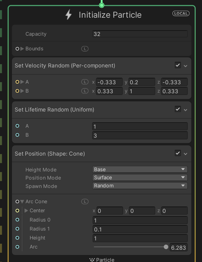 UnityのVFXGraph触る[1]クルクル上昇するやつ作る - TATIKUNLOG.