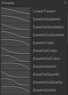 【Feel】アニメーションカーブ用イージングカーブプリセットについて【Unity】 - TATIKUNLOG.