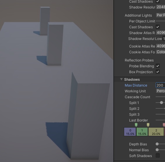 Universal Render Pipeline AssetのShadowsの設定について調べる【Unity】 - TATIKUNLOG.