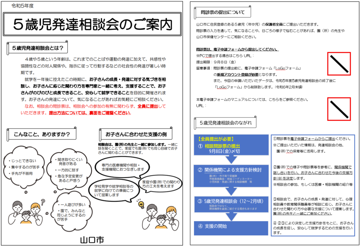 【LoGoフォーム導入事例】1人あたり7枚の問診票を電子化！山口県山口市様における5歳児発達相談のオンライン化と効果 - Publitechファン