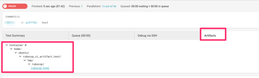 Circle CIでRuboCopを実行し、結果をHTMLとしてBuild artifactsに保存する - Tbpgr Blog