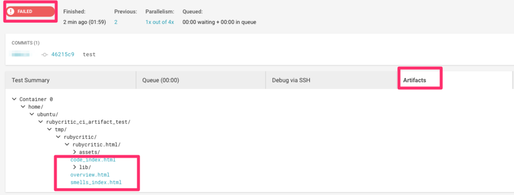 Circle CIでRubyCriticを実行し、結果をHTMLとしてBuild artifactsに保存する - Tbpgr Blog