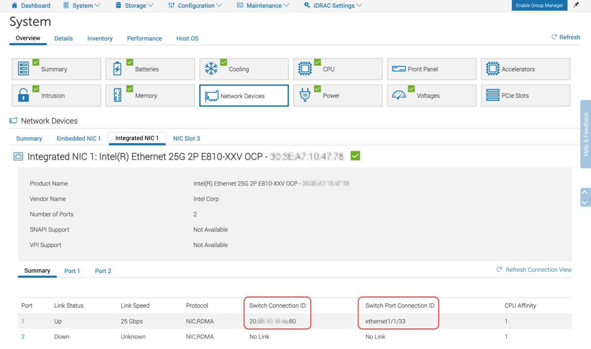"Network Devices" on iDRAC9 - VMUGer