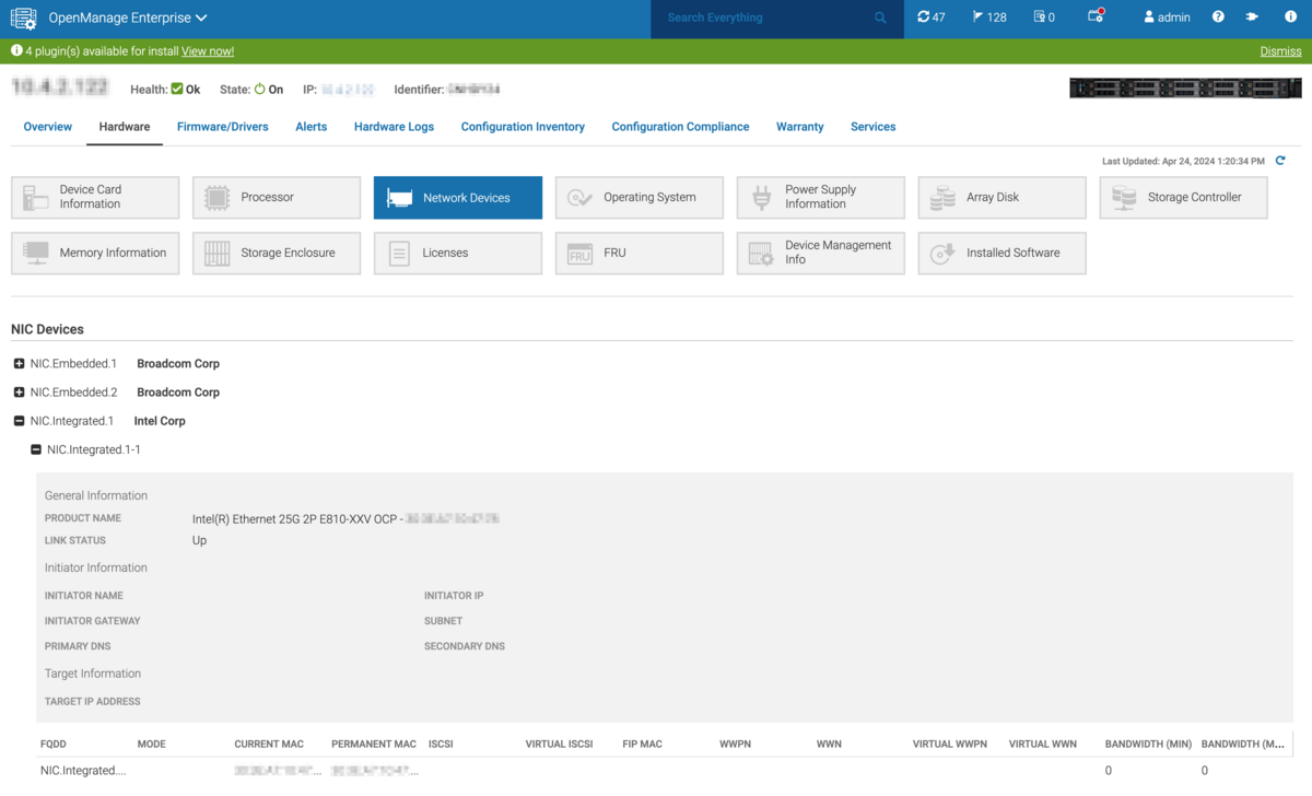 "Network Devices" on iDRAC9 - VMUGer