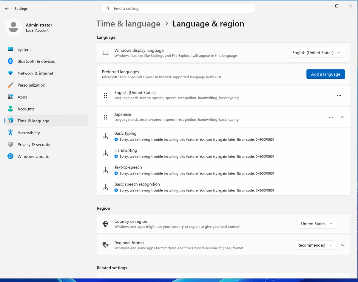 Windows Server 2025の日本語化(Amazon EC2) - Techfirm Cloud Architect Blog