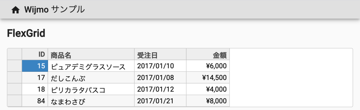 Angular × Wijmo はじめの一歩 FlexGrid 編 (Ver. 2021J v2) - たーせる日記