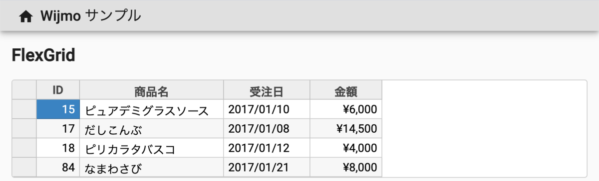 Angular × Wijmo はじめの一歩 FlexGrid 編 (Ver. 2021J v2) - たーせる日記