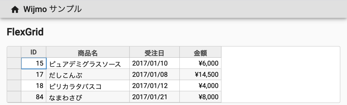 Angular × Wijmo はじめの一歩 FlexGrid 編 (Ver. 2021J v2) - たーせる日記