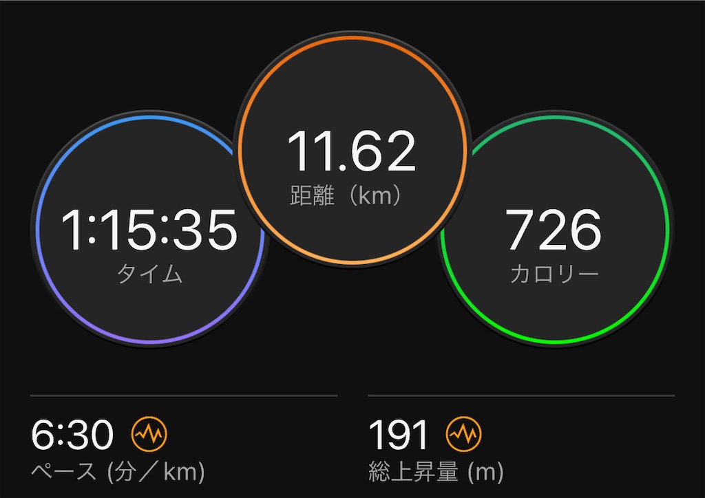 ジョグ6.72km & 200mレペ11.62km - てつさんのジョギングダイアリー