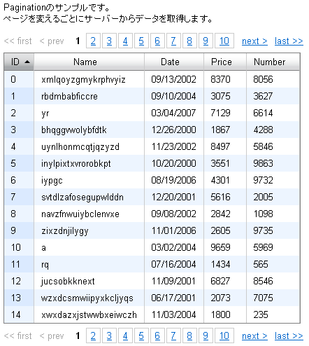 DataTable Control: Server-side Pagination and Sorting for Dynamic Data - tetsuya_odakaの日記