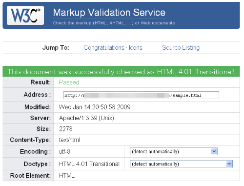 W3C Markup Validation Service - tetsuya_odakaの日記
