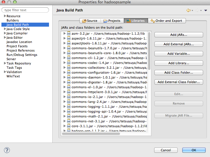 EclipseにHadoopの開発環境を作る。 - tetsuya_odakaの日記