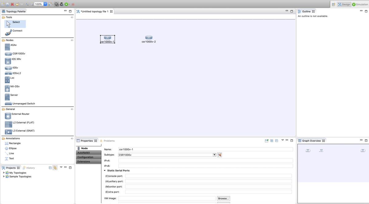 Cisco VIRL (Virtual Internet Routing Lab) を使う - hiroportation