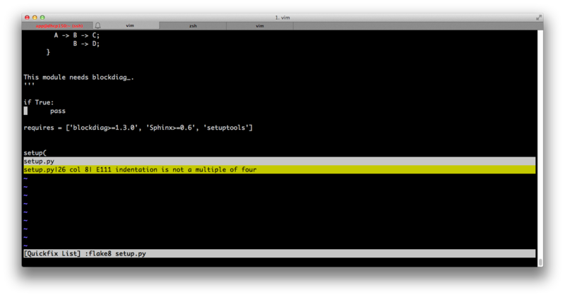 vim で python を書いてる時に flake8 をいい感じに実行する - Hack like a rolling stone