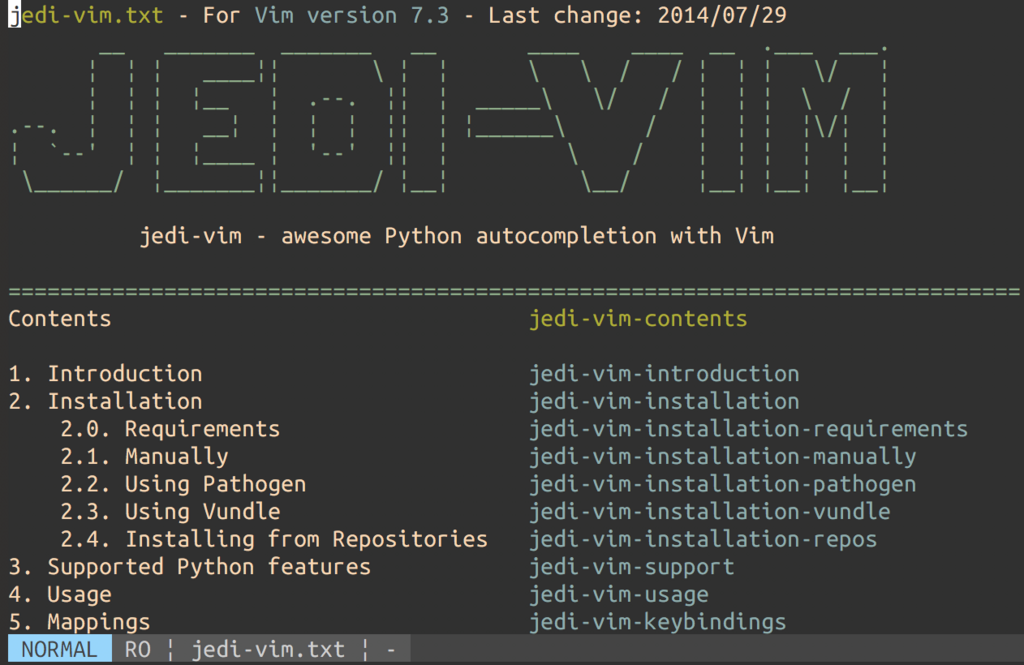 jedi-vimインストール - Vimプラグイン - TIL