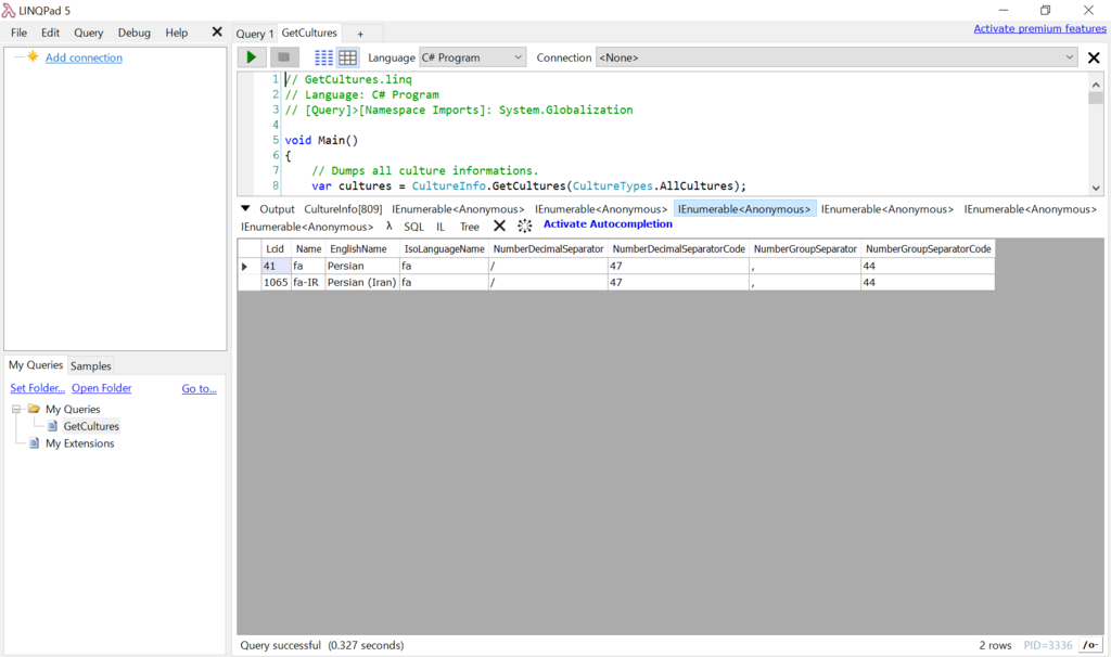 LinqPadでCultureInfoをDumpして見た - tmori3y2のブログ