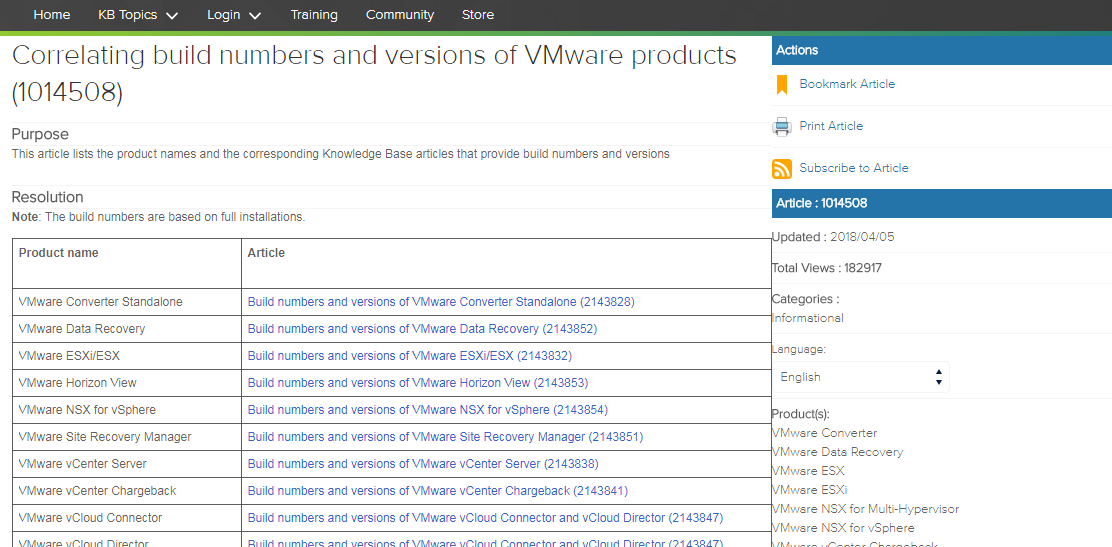 VMware 製品のビルド番号とバージョンの関連付け - あとがきのようなもの