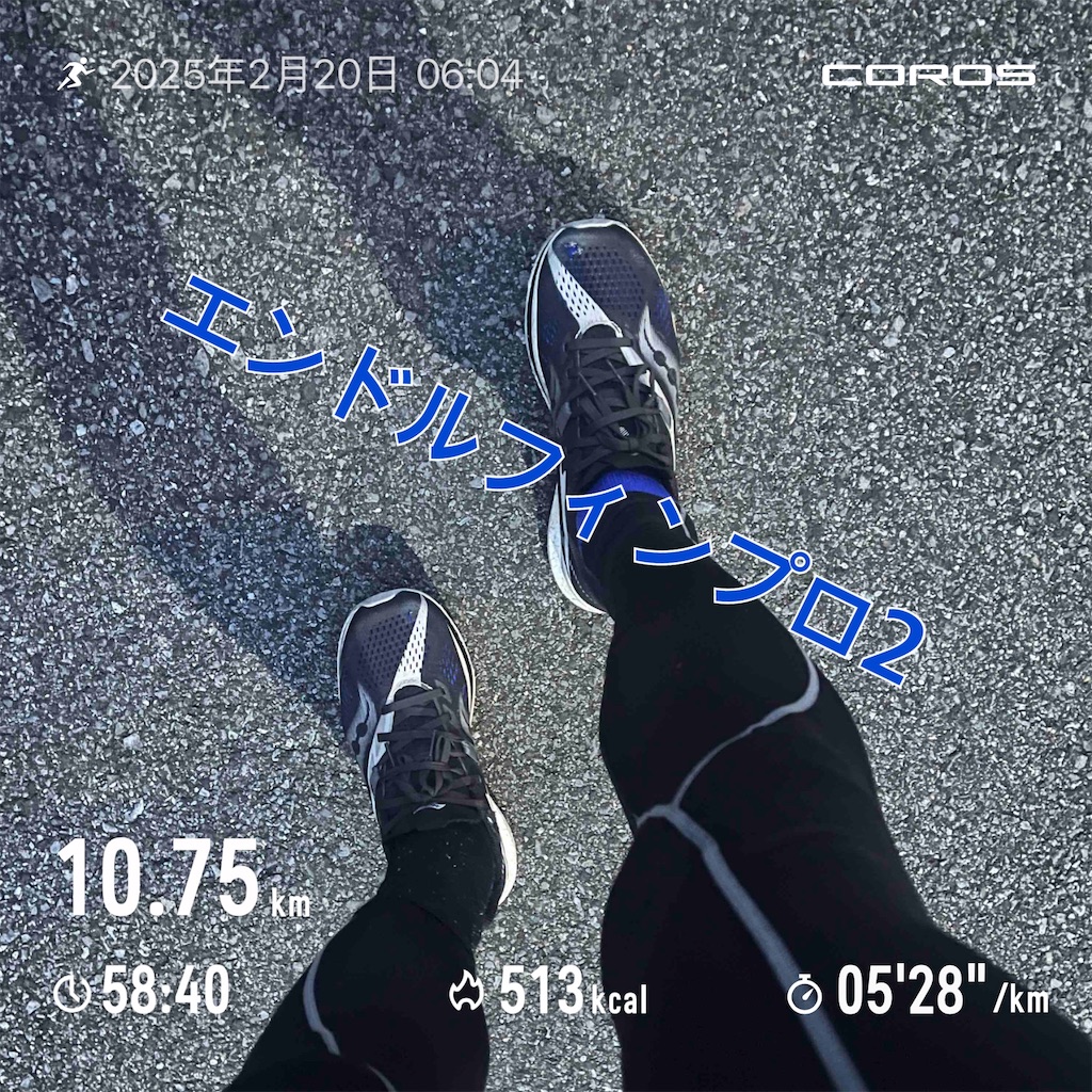 マイナス7℃で10.75km〜2月20日〜 - ランニング記録だけ