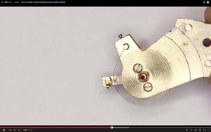 How to repair a bent hairspring watch repair tutorials - tohokuhonsenの日記