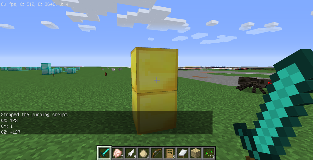 剣で叩いたブロックを変更する（マイクラ×Python） - toimo2011’s diary