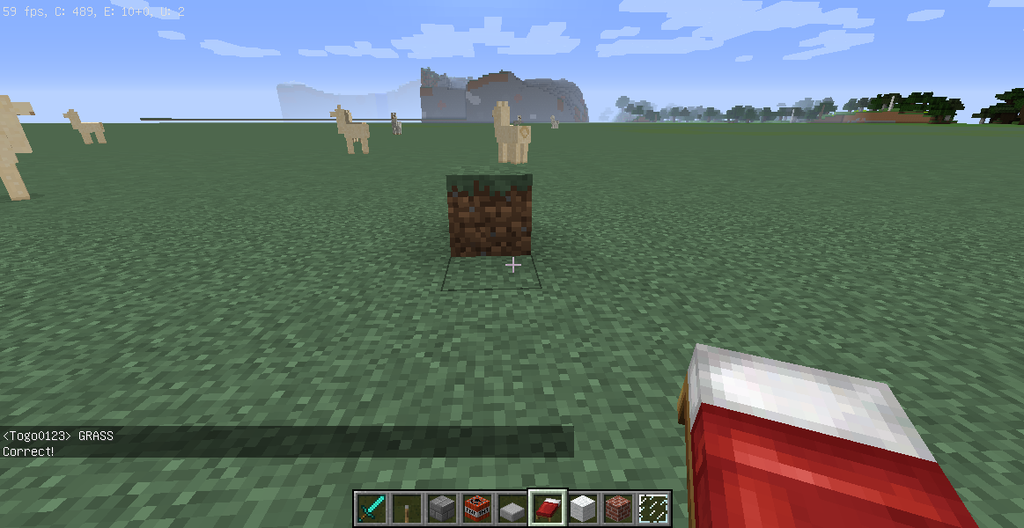 ブロック名を当てるゲーム（マイクラ×Python） - toimo2011’s diary