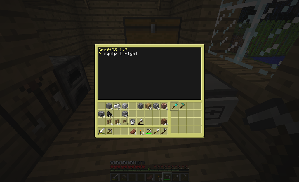 Computer Craft つるはしなどをタートルに装備させる - toimo2011’s diary