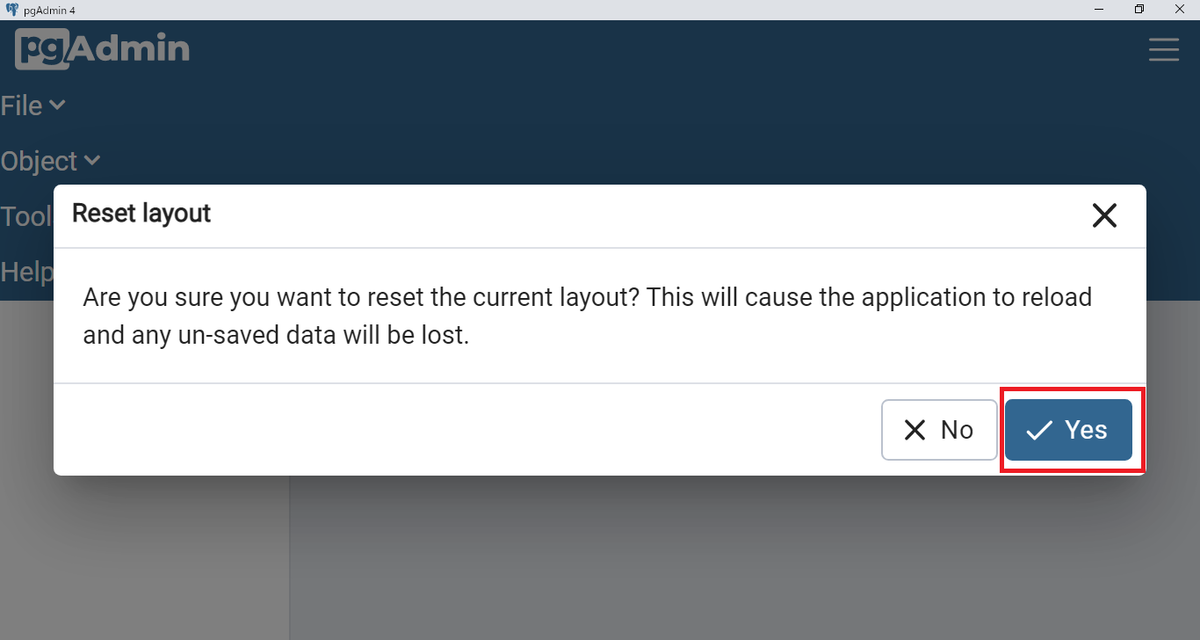 【pgAdmin4】レイアウト崩れを修正する - kushun技術のーと