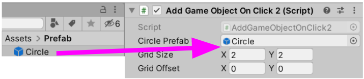 Unity/C# クリックした場所にオブジェクトを表示するプログラム（グリッドガイド版） - ゲーム化！tomo-manaのブログ