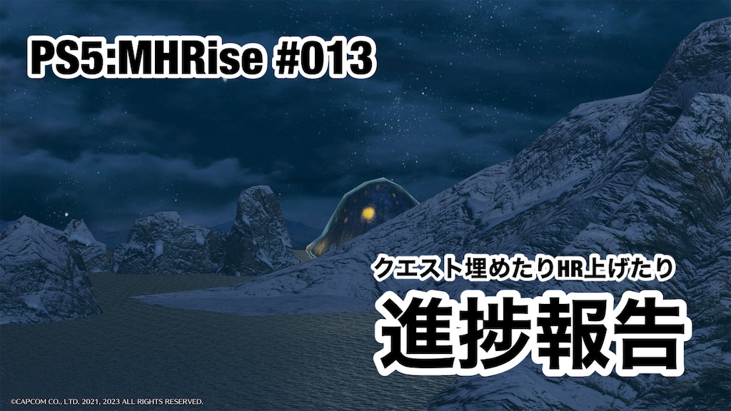 進捗報告 〜 PS5:MHRise #013 - 狩猟編纂室