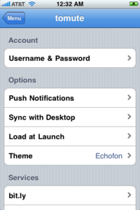 Echofon for iPhoneの設定メモ（その1） - tomute's note