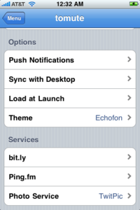 Echofon for iPhoneの設定メモ（その1） - tomute's note