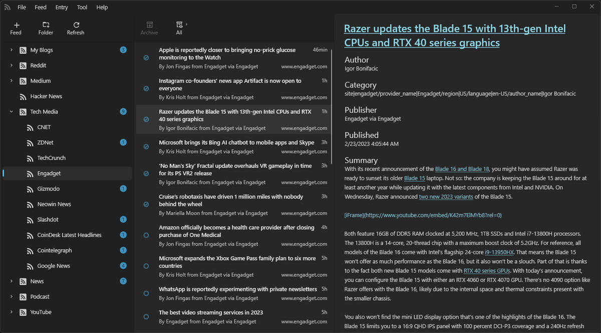 RSS/AtomリーダーのFeedDesk公開 - torum