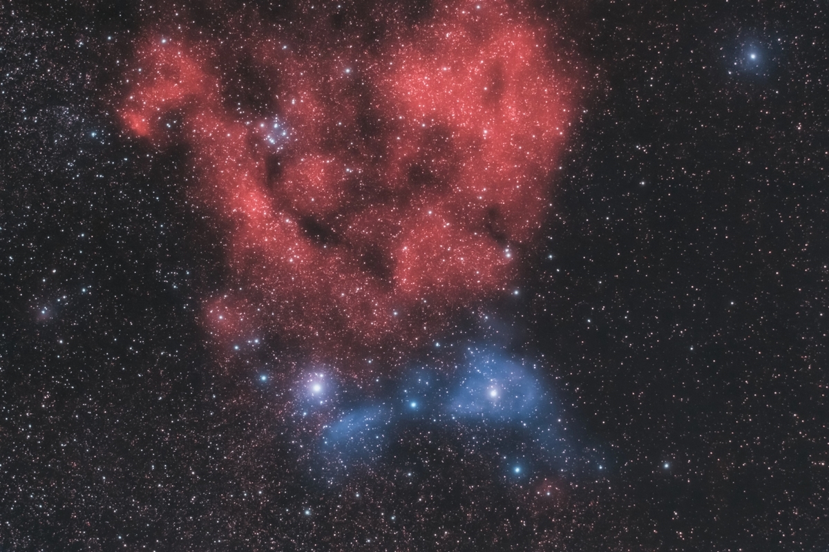 Sh2－202～vdB14・15：カシオペア座の散光星雲 - 星見鶏