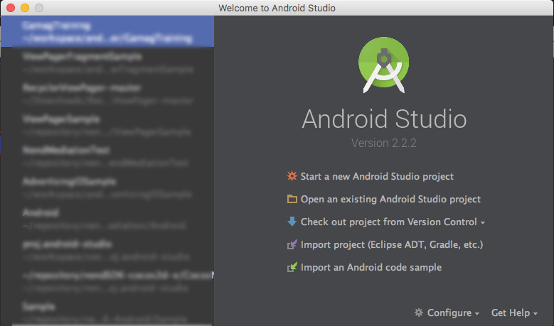 Welcome to Android Studioを起動時に毎回表示させる設定 - プログラミングと音楽とアニメとiPhoneとiPadと ...