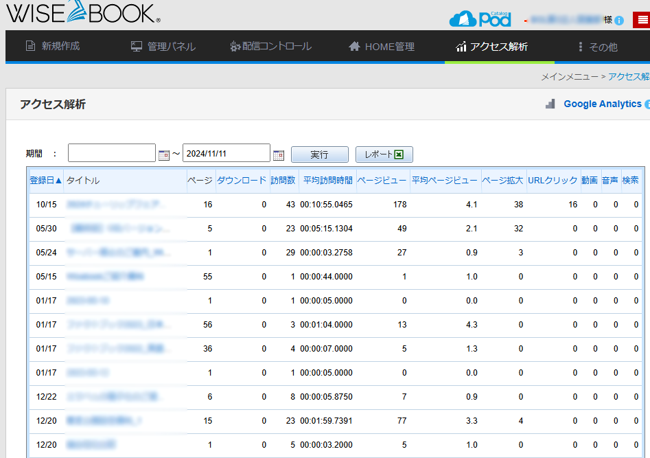 Wisebookの便利な機能：アクセス解析 - Wisebook紹介ブログ