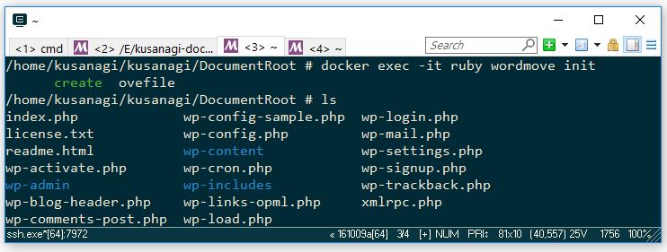 Windows 10 HomeのKUSANAGI Runs on DockerでWordmoveの結末は（後編） - ts0818のブログ