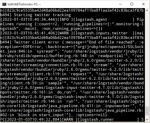 Elasticsearch、Logstash、KibanaでTwitter APIで情報を収集し分析してみたかったけど... - ts0818のブログ