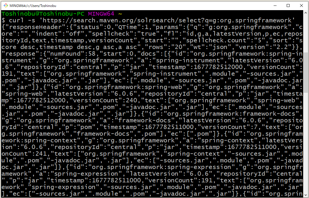Mavenの依存関係をMaven Central SearchのREST APIで検索してはみたものの - ts0818のブログ