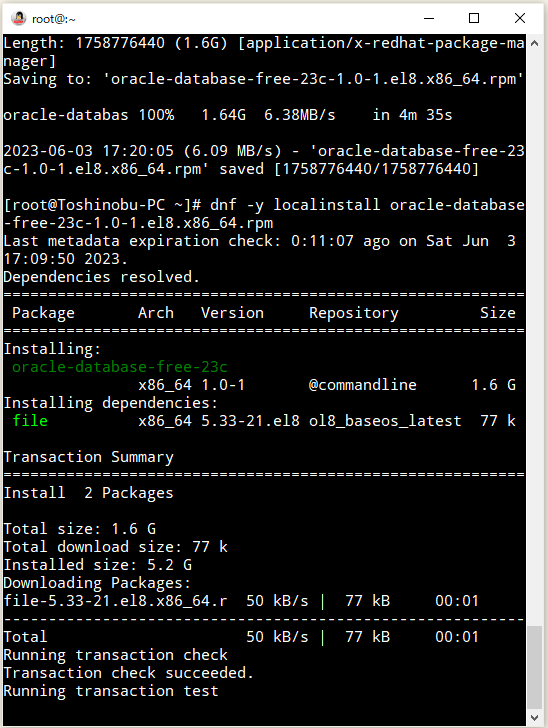 WSL 2にOracle Linux 8.7、Oracle Database 23c（Free-Developer Release）をインストール - ts0818のブログ