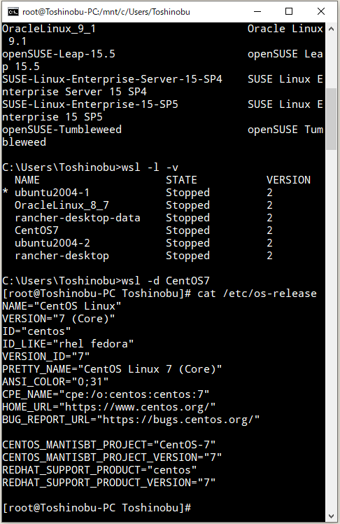 WSL 2（Windows Subsystem for Linux 2）がsystemdに対応されてるのでCentOSを使う - ts0818のブログ