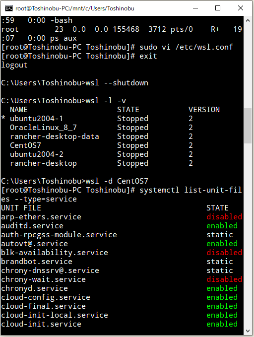 WSL 2（Windows Subsystem for Linux 2）がsystemdに対応されてるのでCentOSを使う - ts0818のブログ