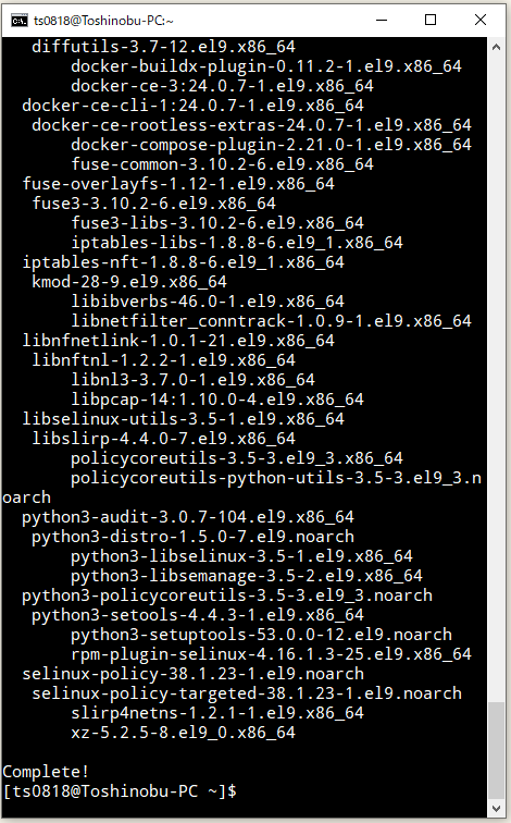 WSL 2に導入したRocky LinuxにDockerをインストールする - ts0818のブログ