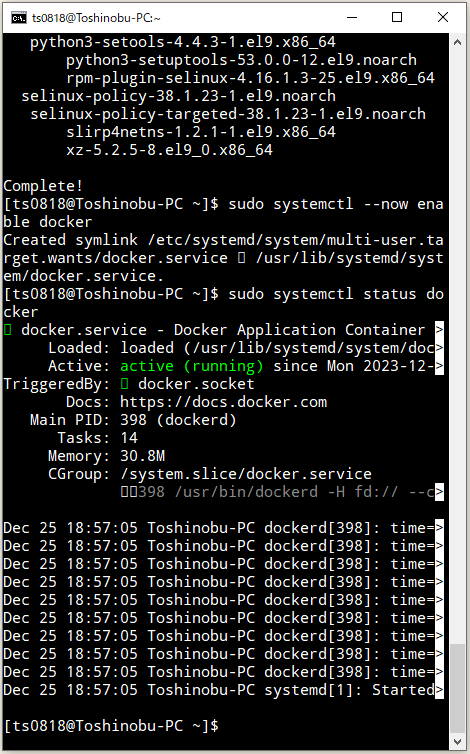 WSL 2に導入したRocky LinuxにDockerをインストールする - ts0818のブログ