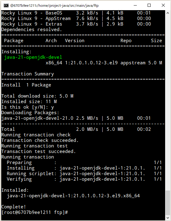 WSL 2のRocky LinuxにOpenJDK 21を含んだDockerコンテナを作成する - ts0818のブログ