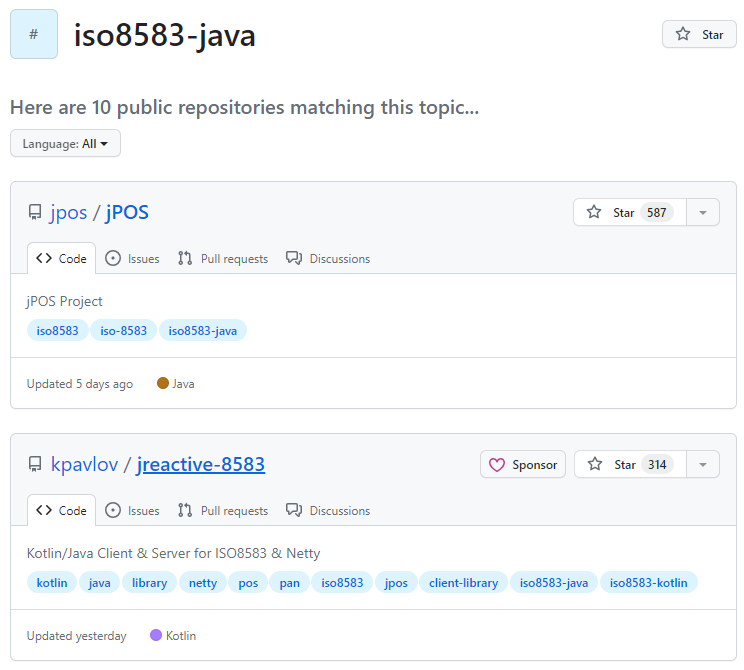 JavaだとjPOSというライブラリがISO 8583をサポートしてるがJReactive-8583というライブラリが良さ気？ - ts0818のブログ