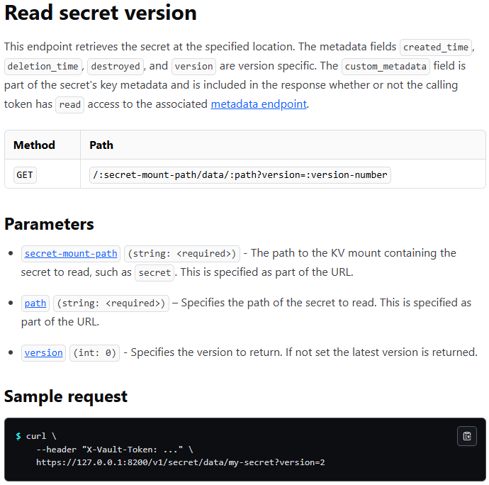 HashiCorp VaultのSecrets EnginesでKVにはv1とv2のバージョンあるがAPIのエンドポイントの罠あり ...